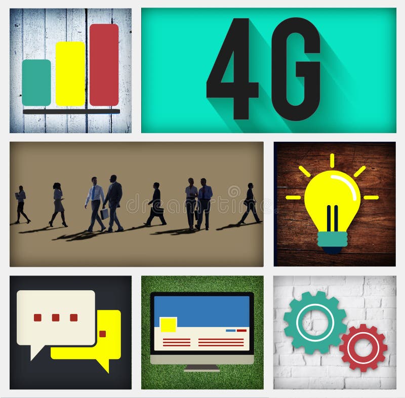 4G Connection Technology Internet Network Concept Stock Illustration ...