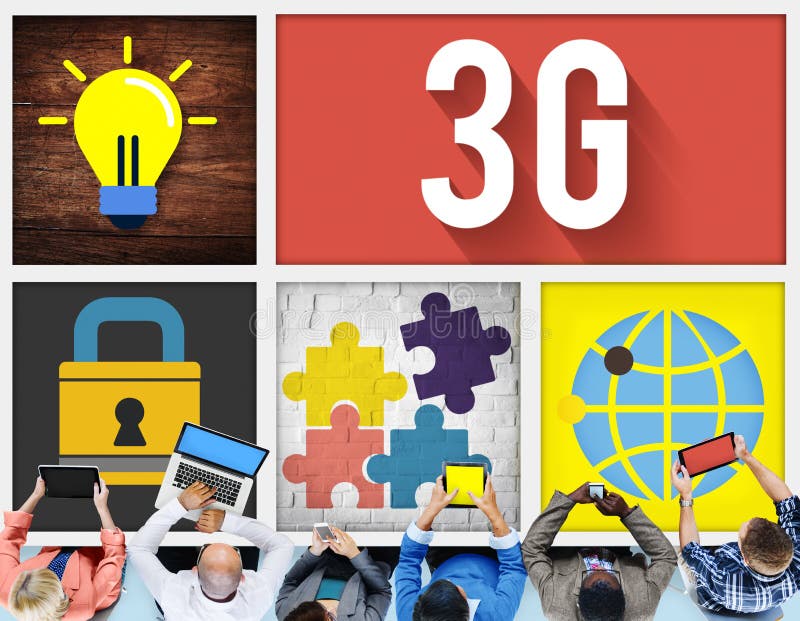 3G Connection Technology Internet Network Concept Stock Illustration ...