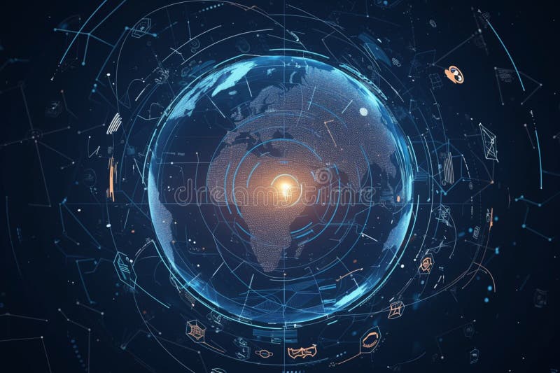 5G Connectivity Illustrated through Digital Network, Cyber Security ...