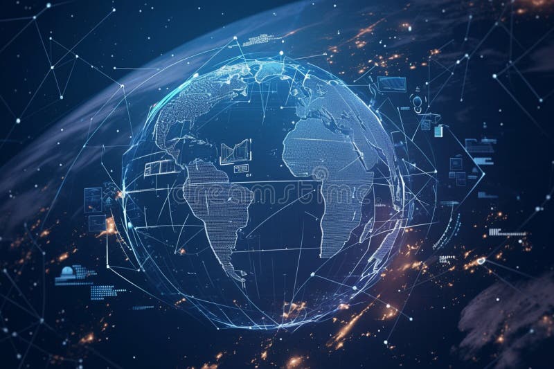 5G Connectivity Illustrated through Digital Network, Cyber Security ...