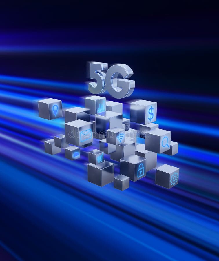 5G Creative Background. the Concept of 5G Network, High-speed Mobile ...