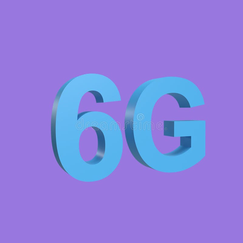 6G 3d Icon Model Cartoon Style Concept. Render Illustration Stock ...
