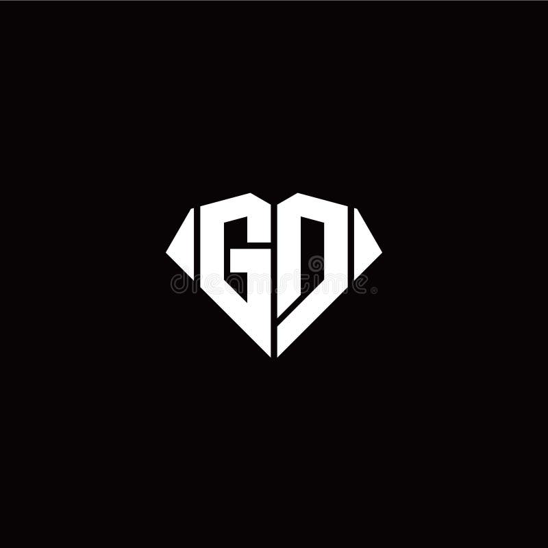 G D Initial Letter with Diamond Shape Origami Style Logo Template ...