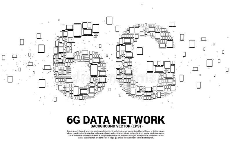 6G Data Technology from Device Icon. Stock Illustration - Illustration ...
