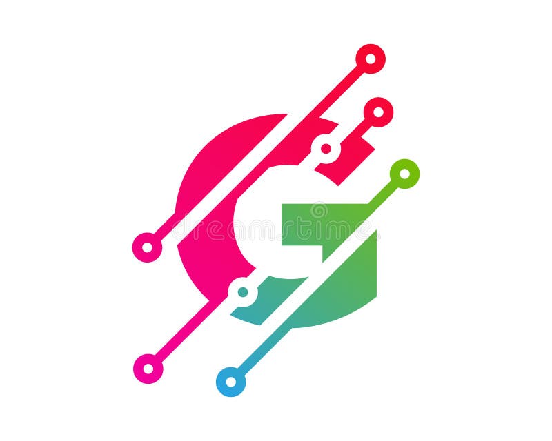 G Digital Letter Technology Logo Icon Design Stock Vector ...