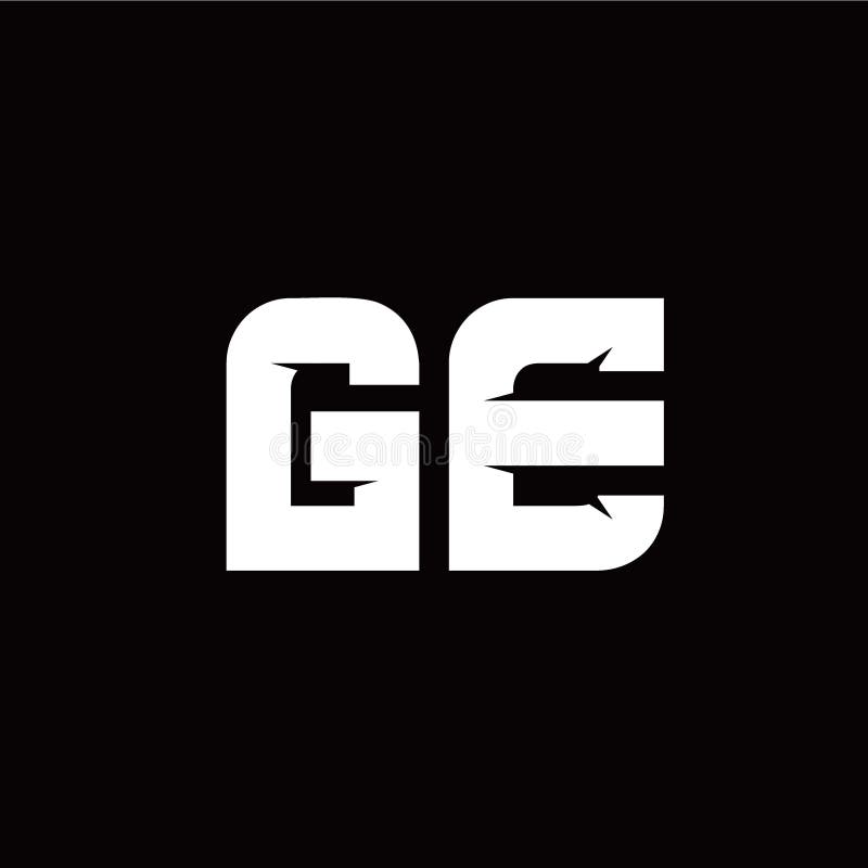 G E Letter Monogram Style Initial Logo Template Stock Illustration ...
