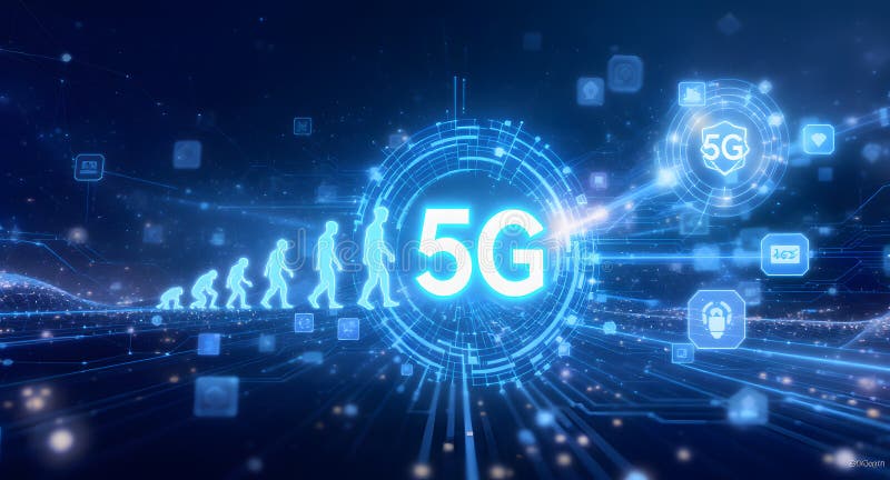 5G Evolution: Technological Advancement Stock Illustration ...