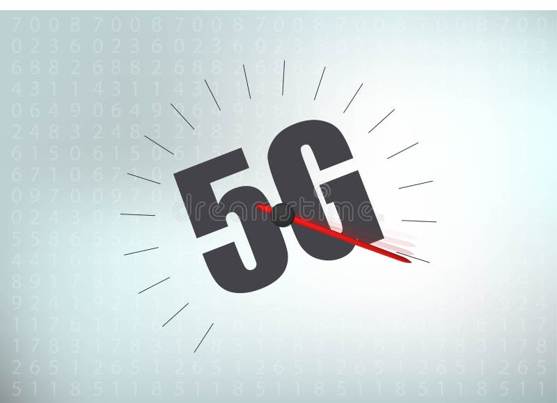 5G Evolution Wireless Network Speed Concept, Speedometer . Internet ...