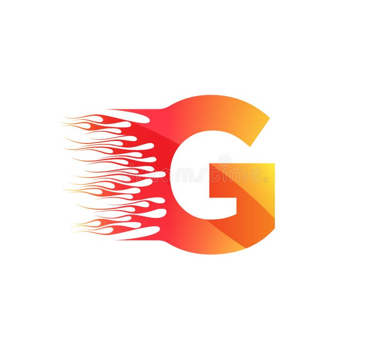 G Fire Creative Alphabet Logo Design Concept Stock Vector ...