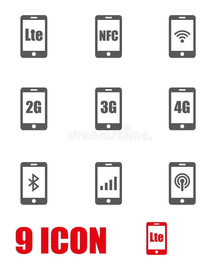 3G, 4G and LTE technology stock illustration. Illustration of sign ...