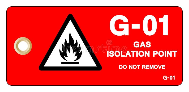 G01 Gas Isolation Point Tag Label Symbol Sign, Vector Illustration ...