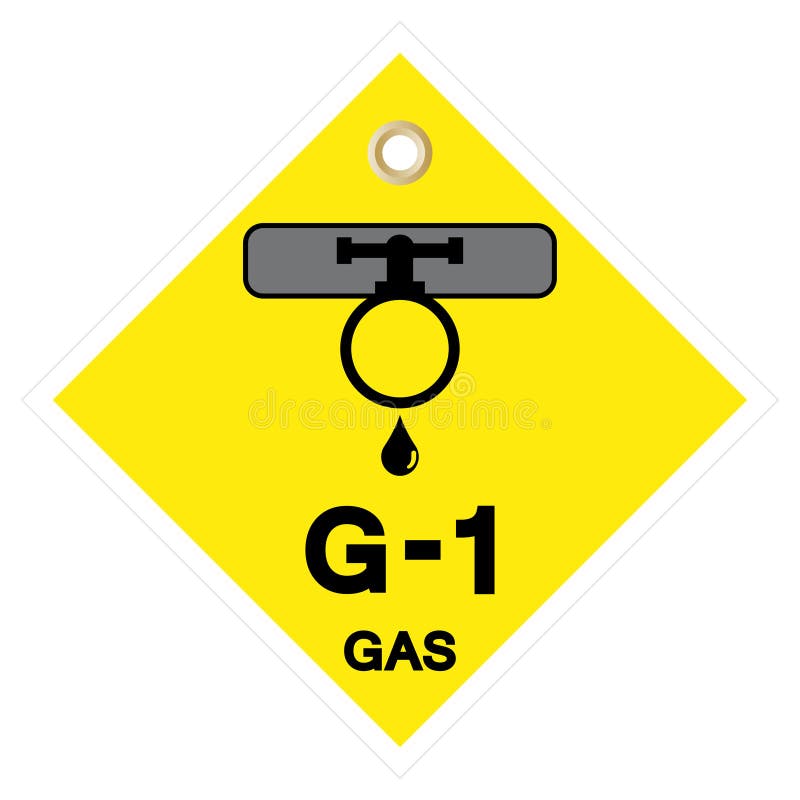 G-1 Gas Tag Label Symbol Sign, Vector Illustration, Isolate on White ...