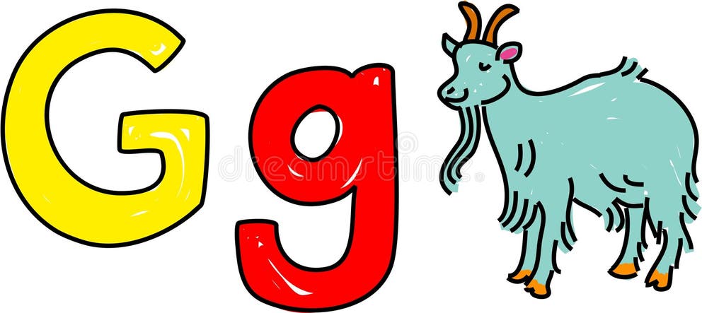 G is for goat stock vector. Illustration of learning, isolated - 1141727