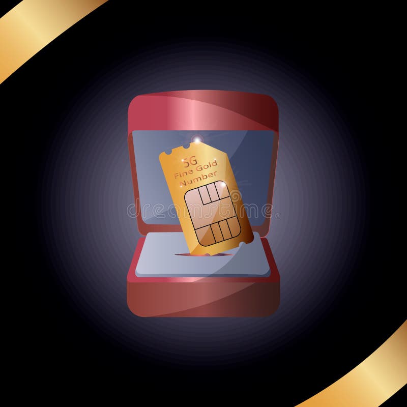 5g Golden Sim Number in a Gift Box for Jewelry. the Standard of ...