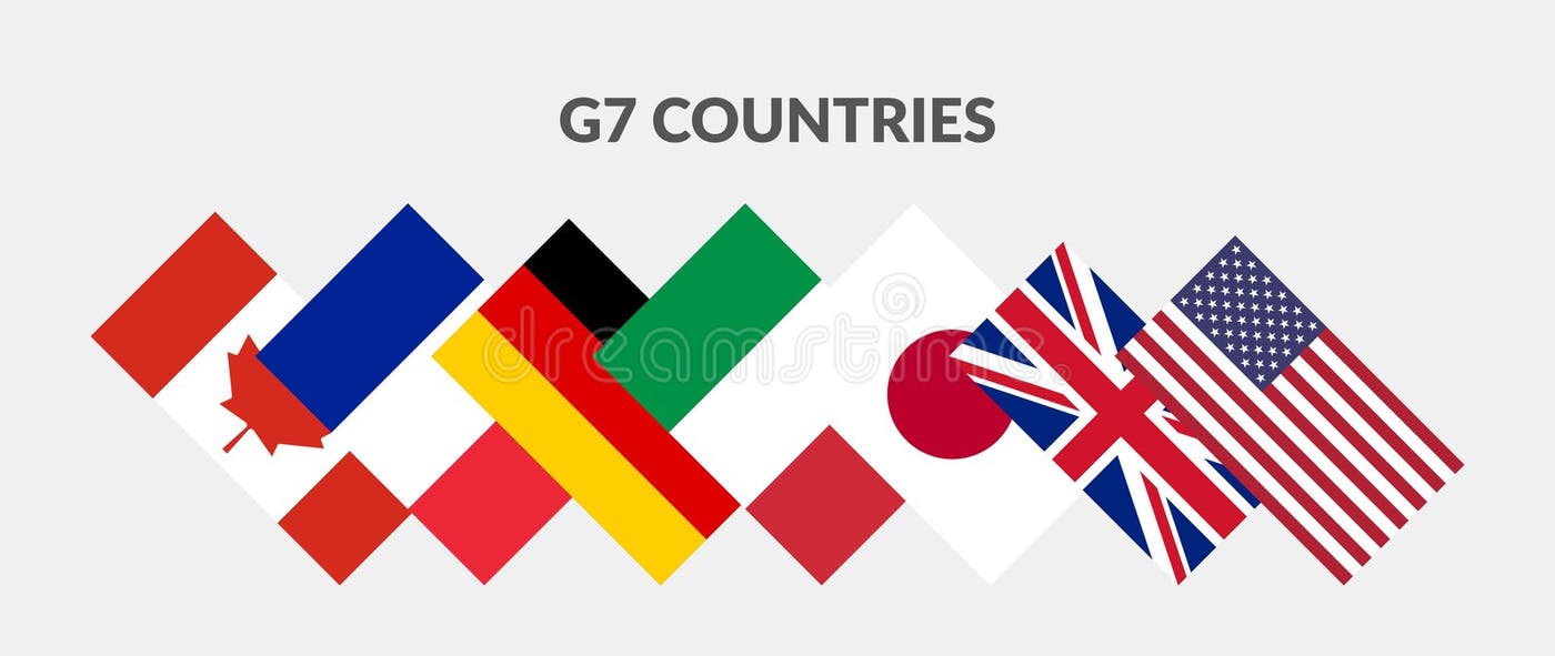 G7 Countries World Map Stock Illustrations – 25 G7 Countries World Map ...