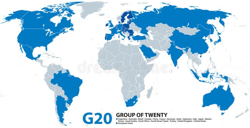 G20, Grupo De Veinte, Infographic Y De Mapa Ilustración del Vector ...