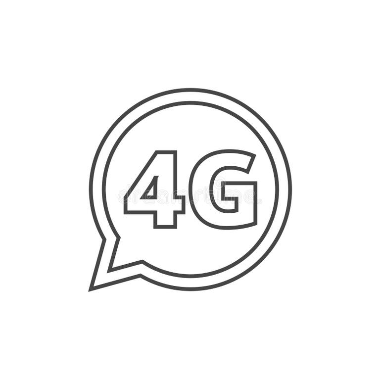 4G icon, 4g network icon stock vector. Illustration of antenna - 172646783