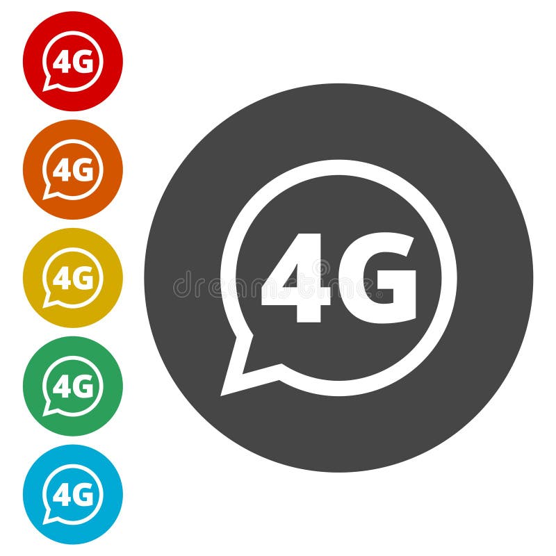 4G icon, 4g network icon stock vector. Illustration of color - 172646781