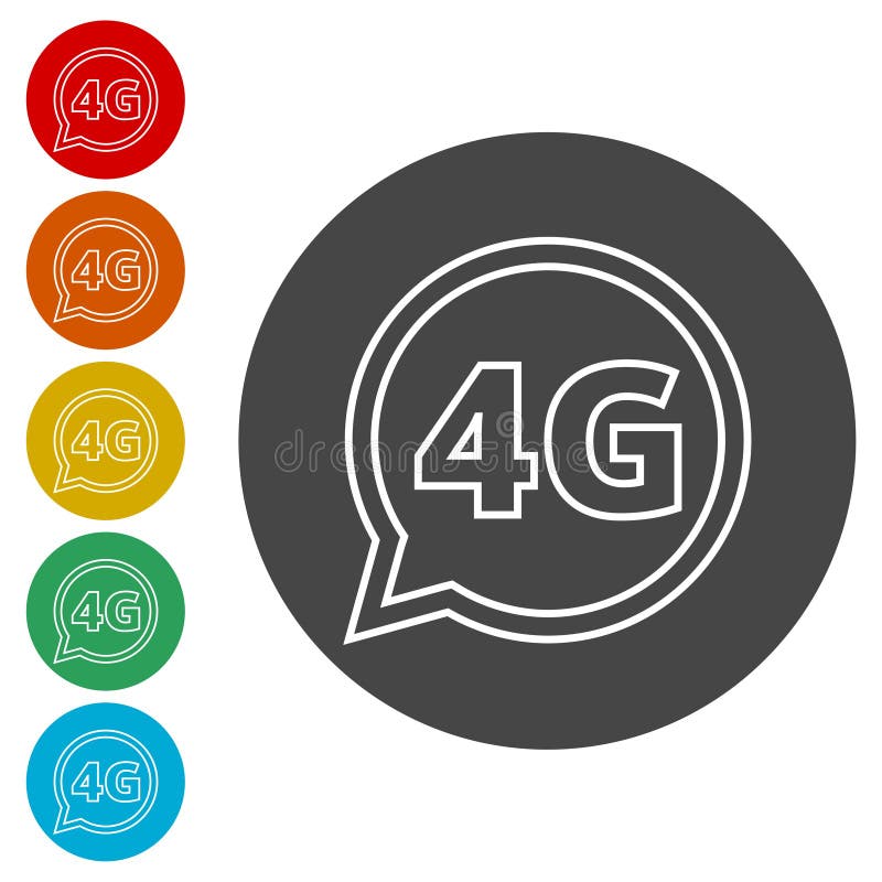 4G icon, 4g network icon stock vector. Illustration of internet - 185954858