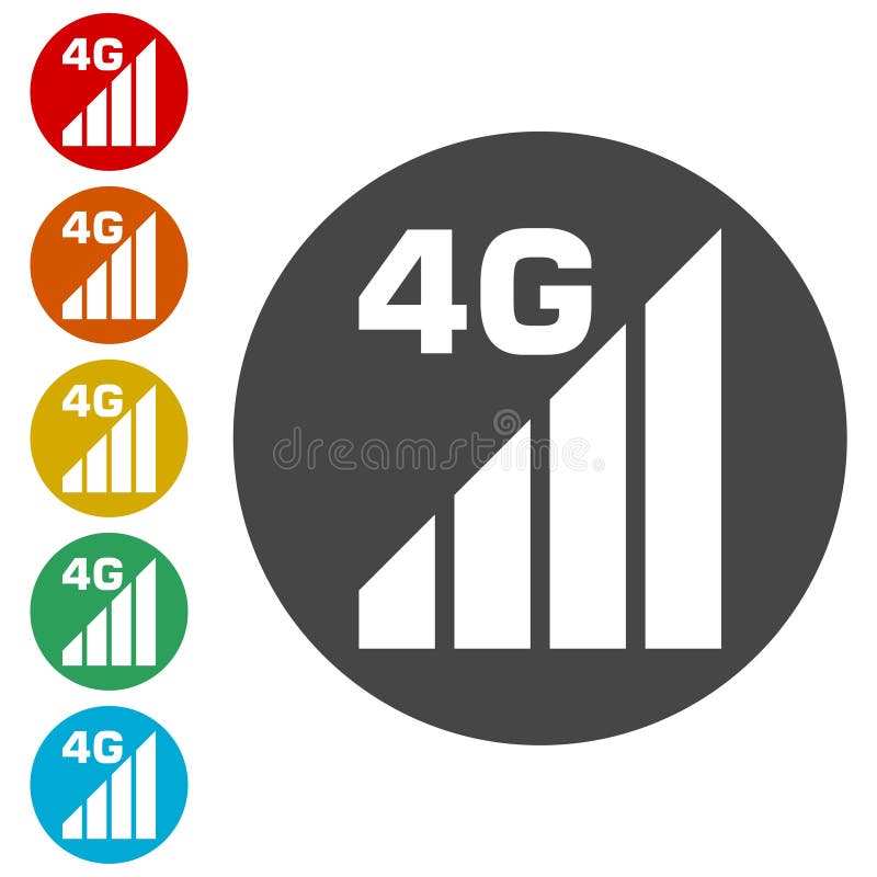 4G icon, 4g network icon stock vector. Illustration of antenna - 172646783