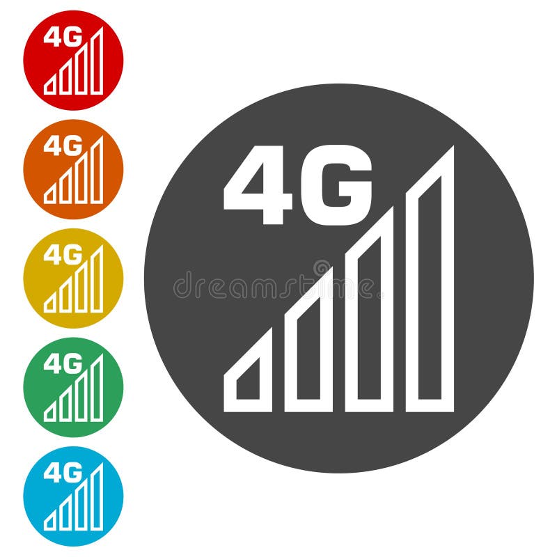 4G icon, 4g network icon stock vector. Illustration of color - 172646781