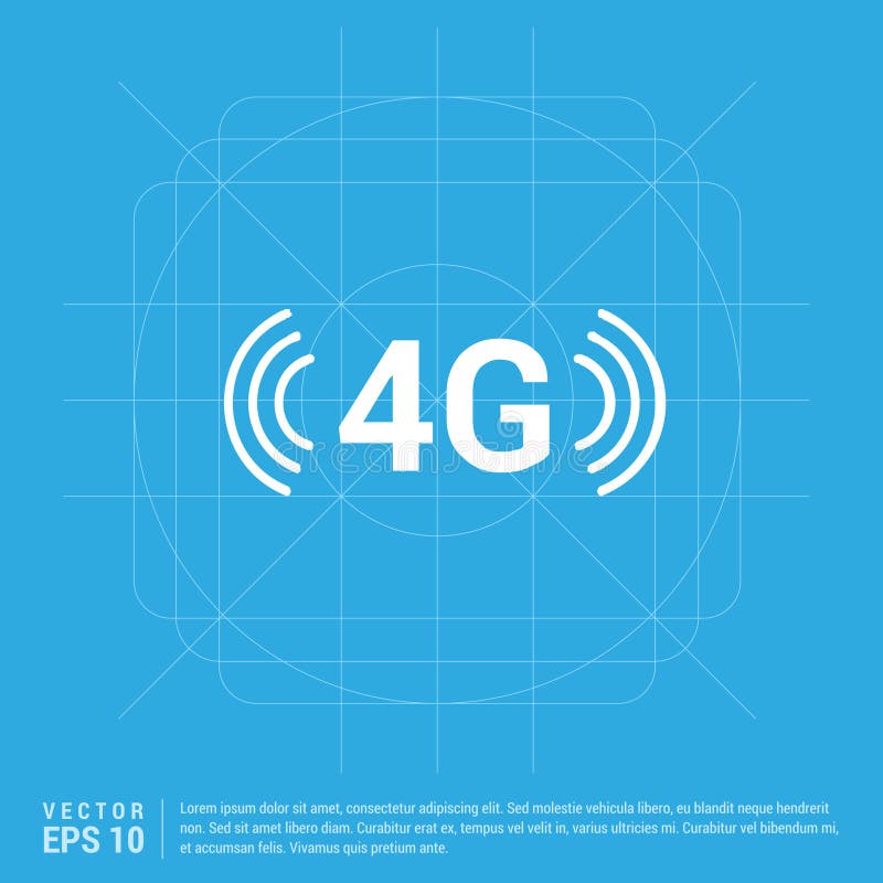 4G Icon stock vector. Illustration of technology, paper - 132424743
