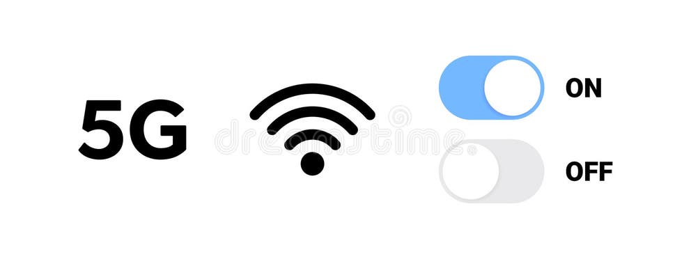 5g Icons and Buttons. Network Wireless Technology Icons Stock ...