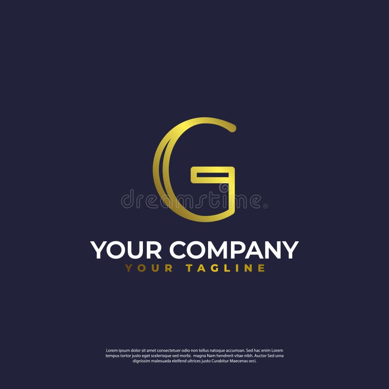 G Initial Monogram Logo with Simple Minimalist Style Stock Vector ...