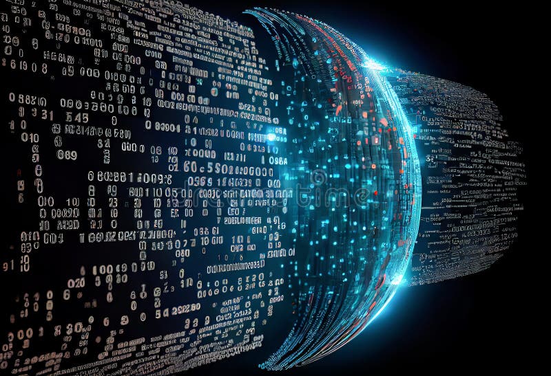 5G Internet and Big Binary Data Flying Around Planet Connecting ...