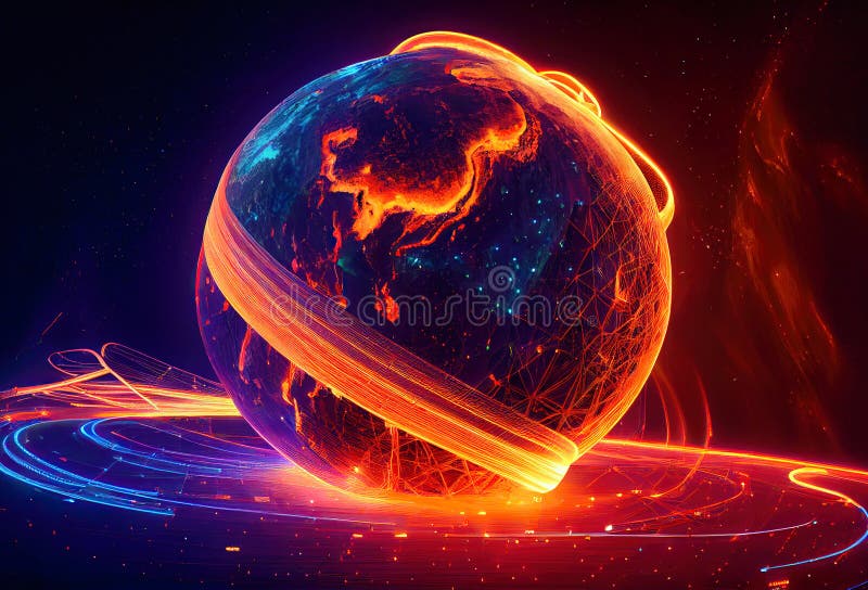 5G Internet, Big Data Flying Around the Planet Connecting Business ...