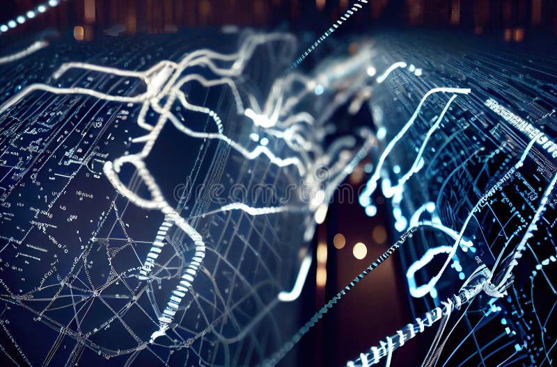 5G Internet and Big Data Flying Around Planet Connecting Business ...