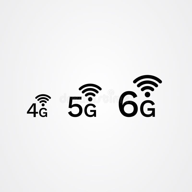 4g, 5g, 6g Internet Icon Vector Illustration Stock Vector ...