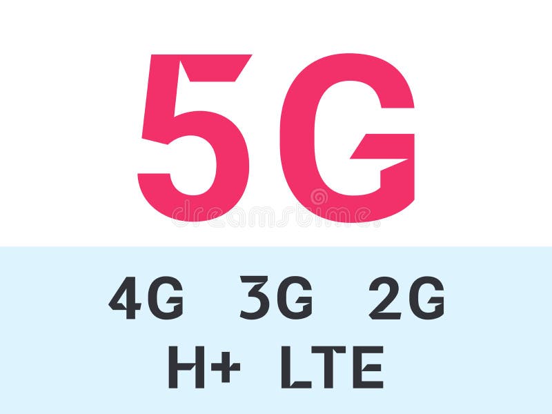 5G and Internet Mobile Network Vector Icons Stock Vector - Illustration ...