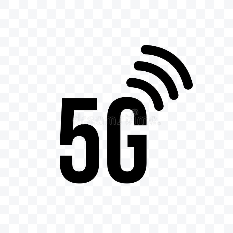 5G Internet Network Generation Icon Vector Illustration on Transparent ...