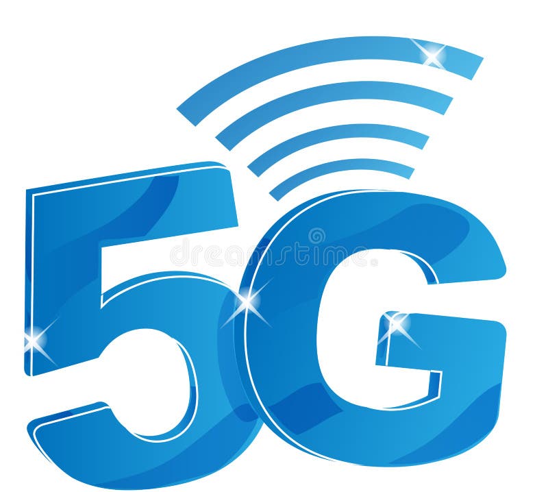5G Internet Network Vector Logo. Isolated Icon for 5 G Mobile Net or ...