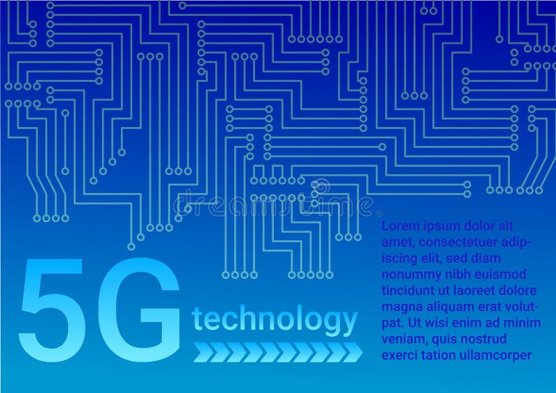 5G Internet Technology, Computers and Internet Abstract Background with ...