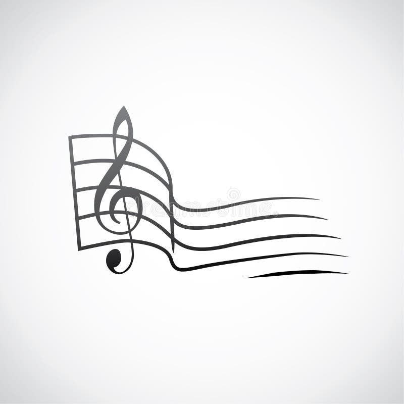 G key and empty one tact stock illustration. Illustration of composer ...