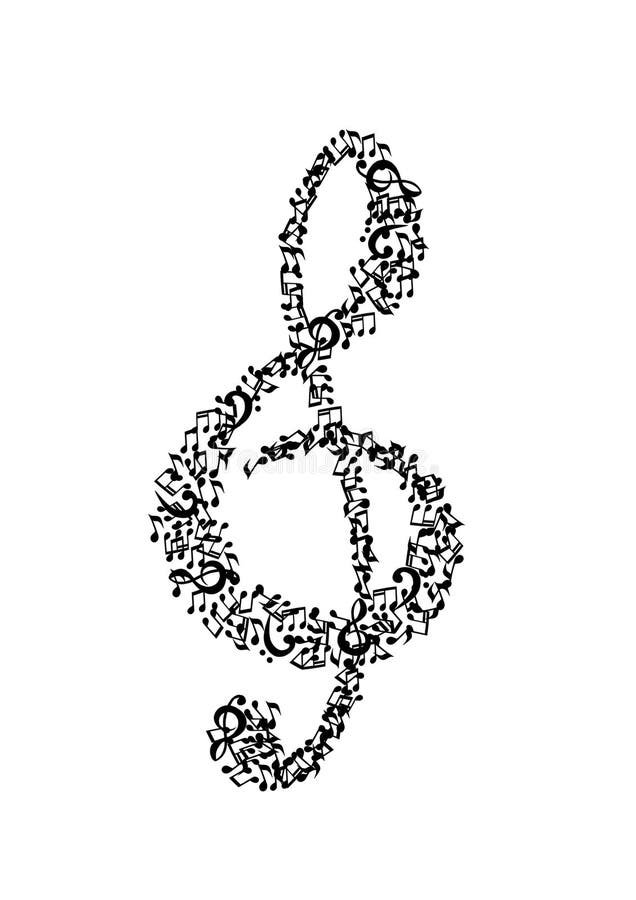 G-klav stock illustrationer. Illustration av anmärkningar - 37801166