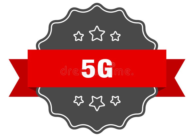 5g label stock vector. Illustration of white, sticker - 194918150