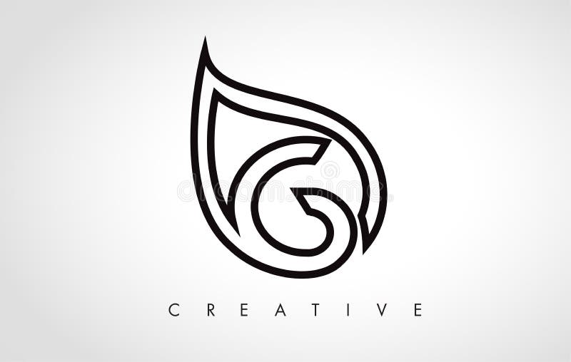 G Leaf Logo Letter Design with Leaf Outline Stock Vector - Illustration ...