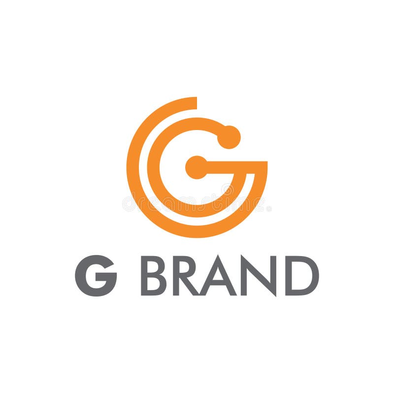 G Letter Business Circuit Brand Button Circle Line Logo Template Stock ...