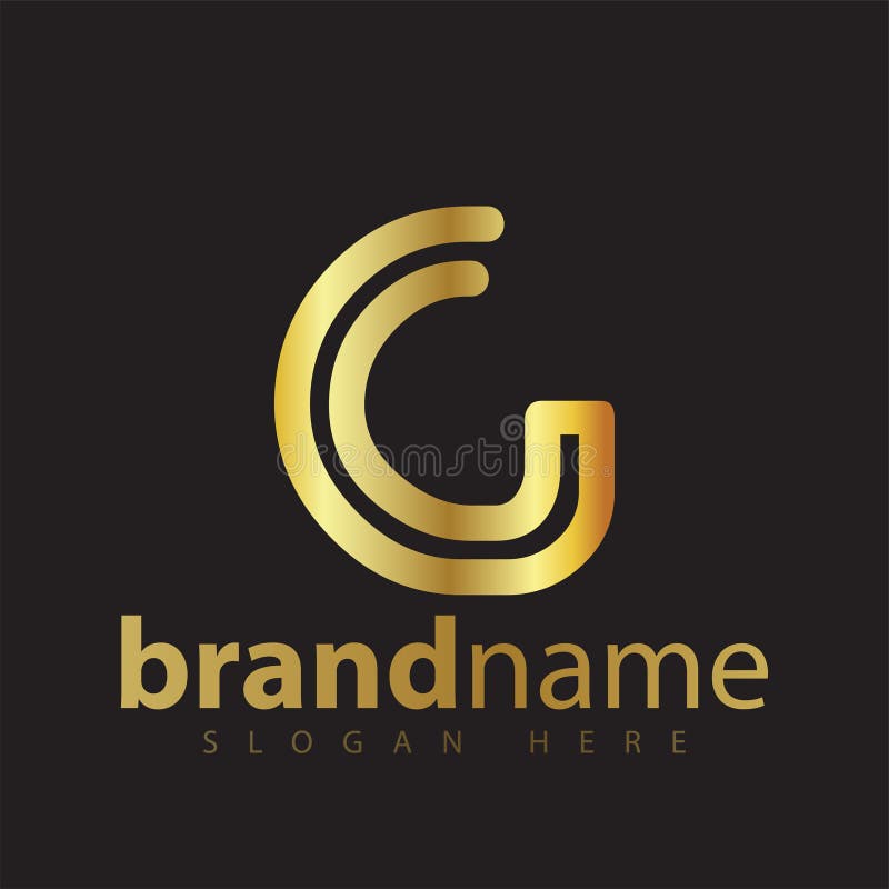 G Letter Line Gold Color Logo Icon Vector Stock Vector - Illustration ...