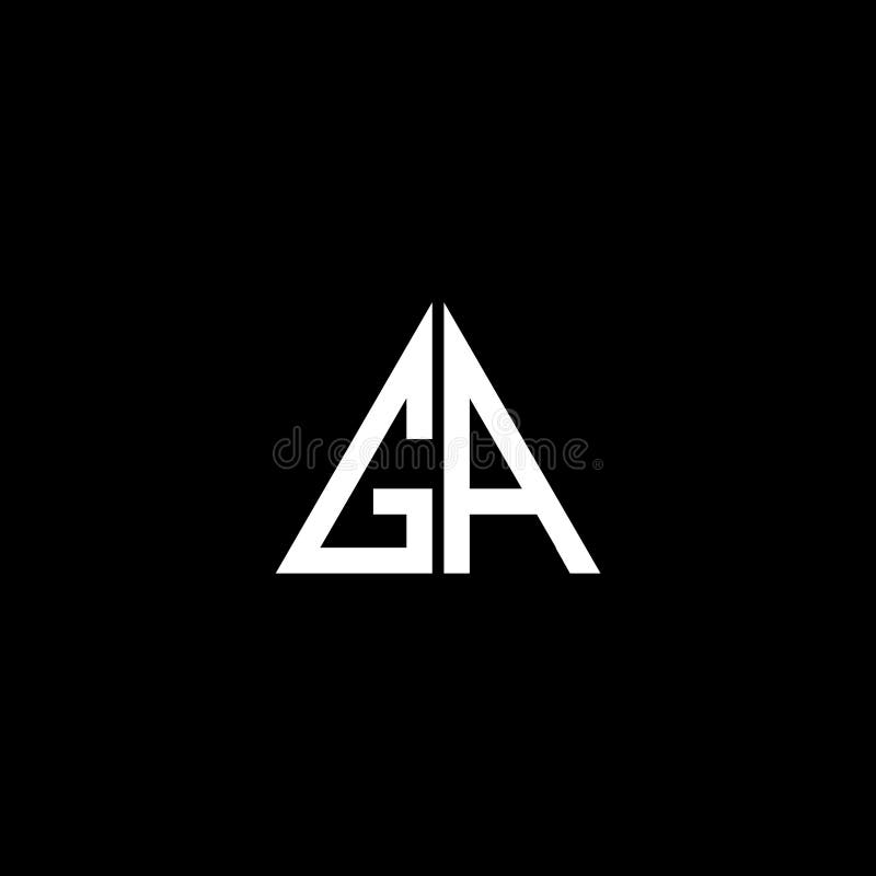 G a Letter Logo Creative Design on Black Color Background. Stock ...