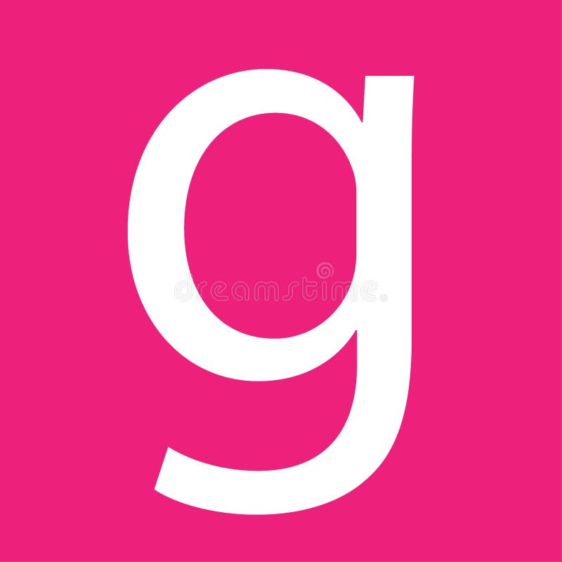 G Letter on Pink Background Stock Illustration - Illustration of modern ...