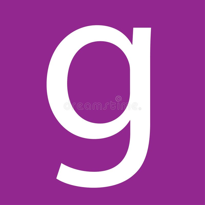 G Letter on Purple Background Stock Illustration - Illustration of ...