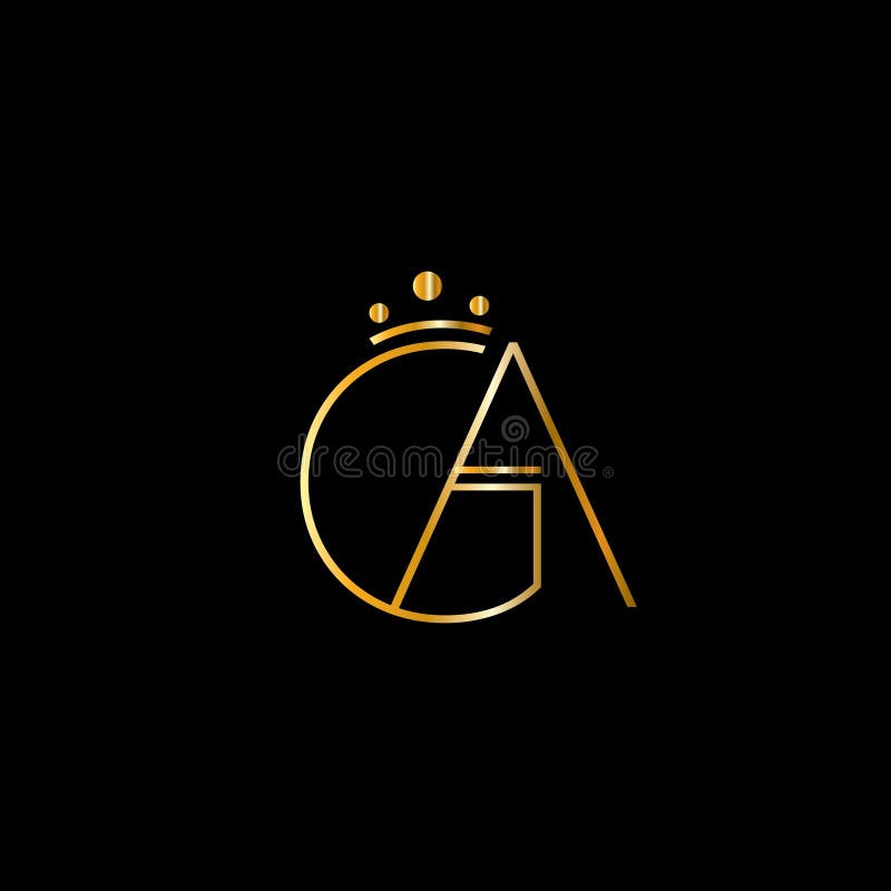 G,a Letters Vector Logo. GA Logo Stock Vector - Illustration of font ...