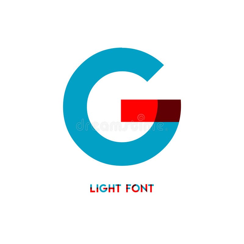 G Light Font Vector Template Design Illustration Stock Vector ...