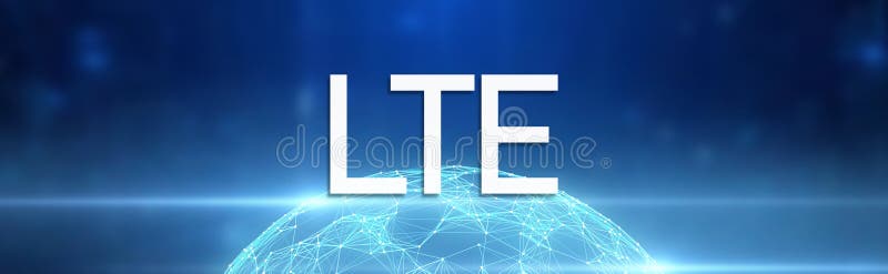 4G LTE Network Banner Background. Modern Global Communication System ...