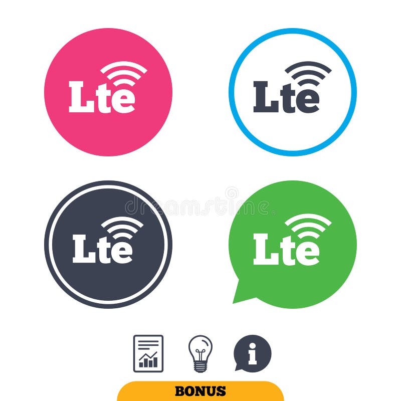 4G LTE Sign. Long-Term Evolution Symbol. Stock Vector - Illustration of ...