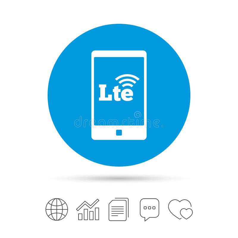 4G LTE Sign. Long-Term Evolution Symbol. Stock Vector - Illustration of ...